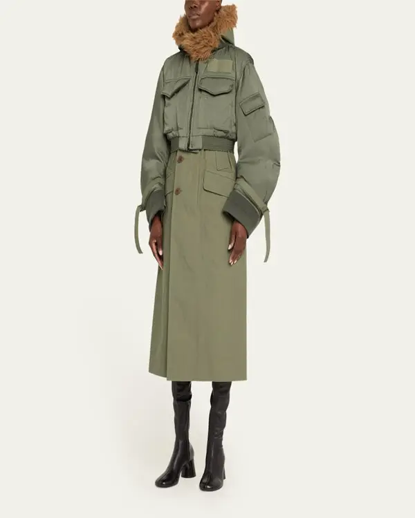 sacai 17aw Wool Hooded Coat