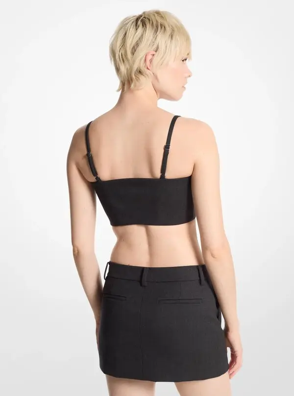 Michael Kors Stretch Wool Blend Bustier Top