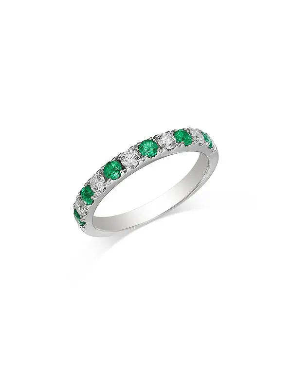Bloomingdale'S Emerald And Diamond Ring - Green/white