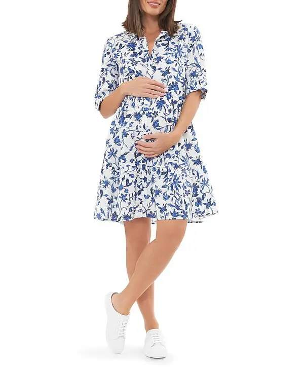 linen tie dress Axel Tie Dress Sky Blue main image 1