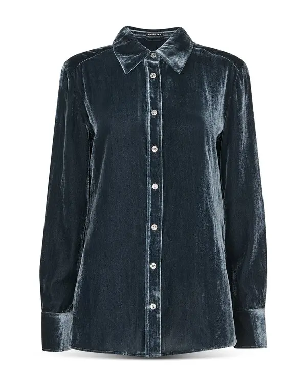 Whistles Lara Velvet Shirt