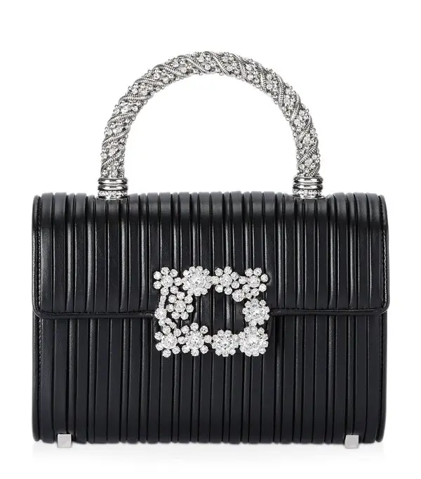 ROGER VIVIER Mini Nappa Leather Jewel Top-handle Bag