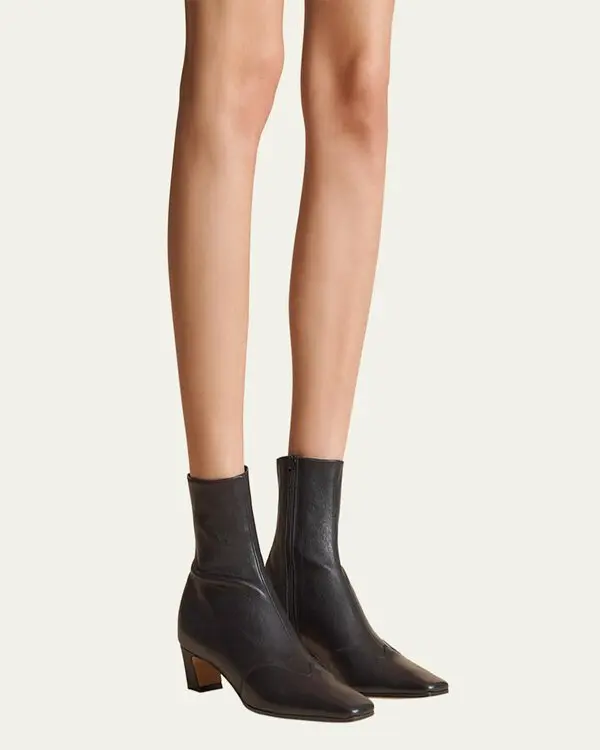 Khaite Nevada Ankle Boots - Black