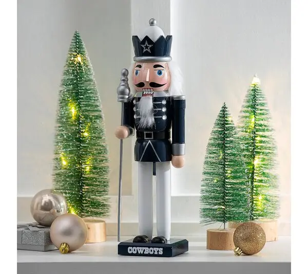 EVERGREEN 12' Wooden Nutcracker Statue With Nfl Team Logo