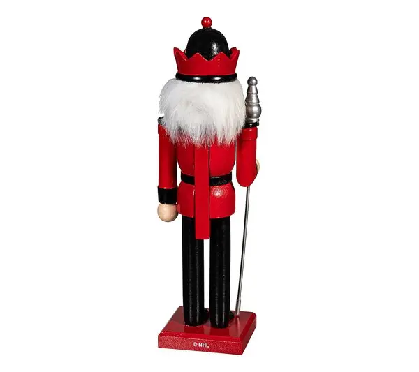 EVERGREEN 12' Wooden Nutcracker Statue With Nhl Team Logo