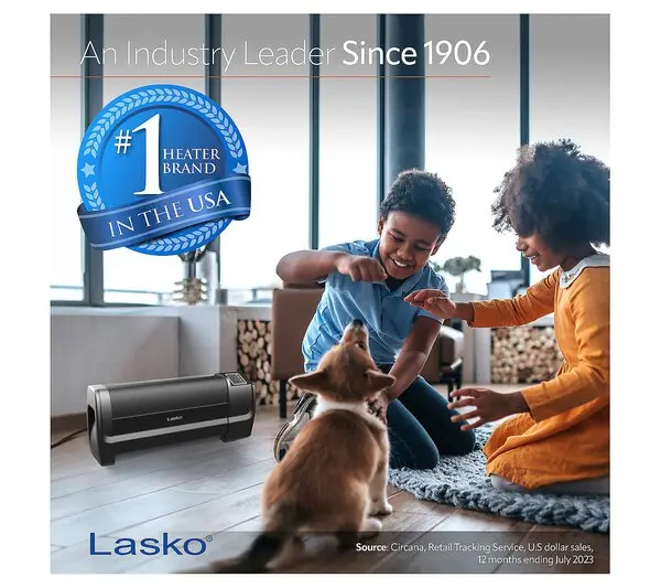 LASKO 1500-watt Low Profile Silent Space Heater
