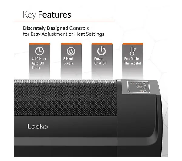 LASKO 1500-watt Low Profile Silent Space Heater