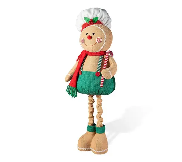 GLITZHOME Telescoping Christmas Gingerbreadman Tanding Decor