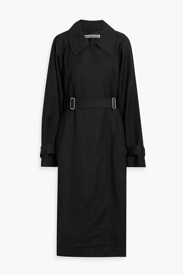 Acne Studios Belted Wool And Hempblend Twill Trench Coat