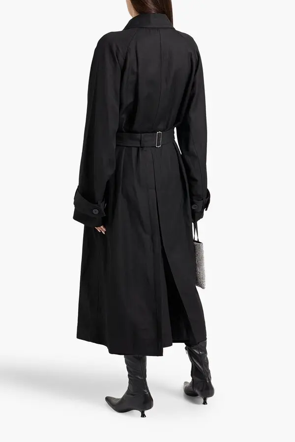 Acne Studios Belted Wool And Hempblend Twill Trench Coat