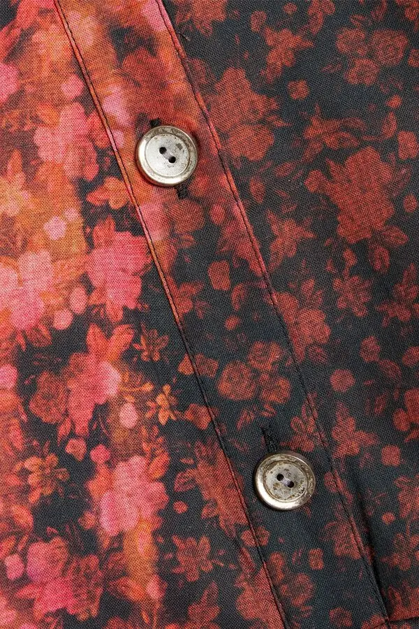Acne Studios Draped Floral-print Cotton Midi Dress