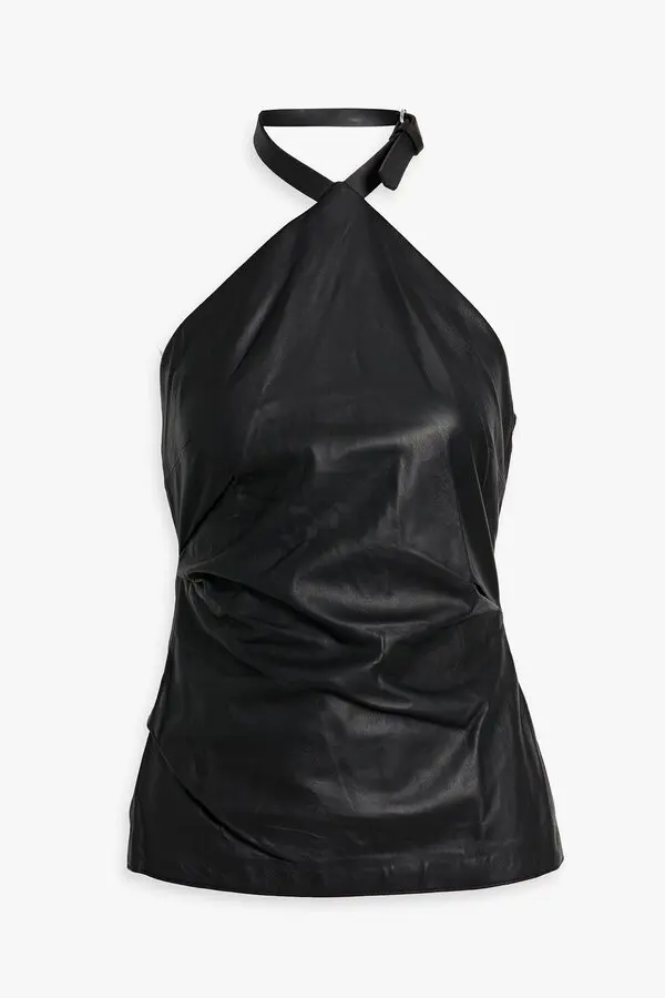 Acne Studios Leather Halterneck Top