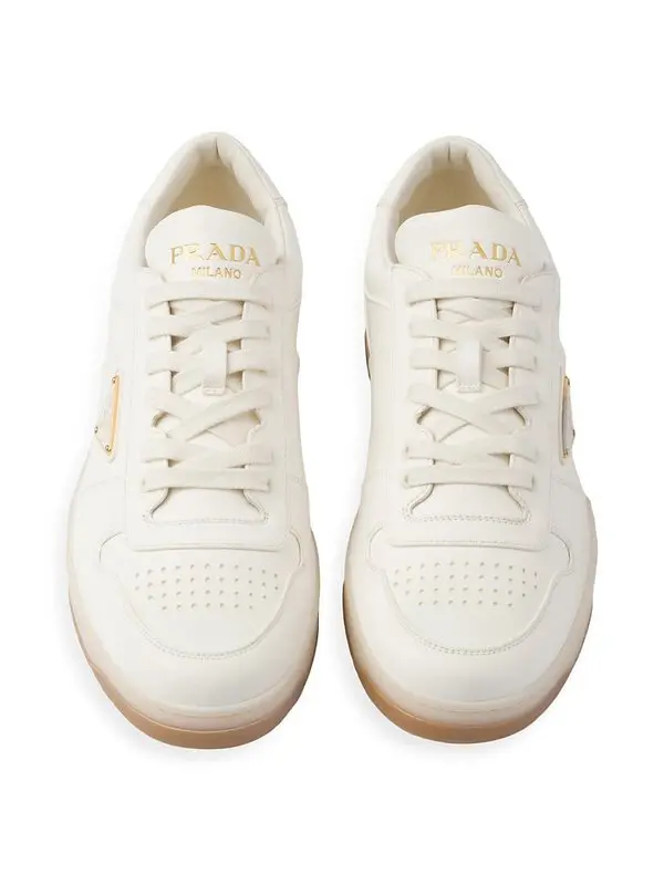 Prada Downtown Nappa Leather Sneakers - Beige Khaki
