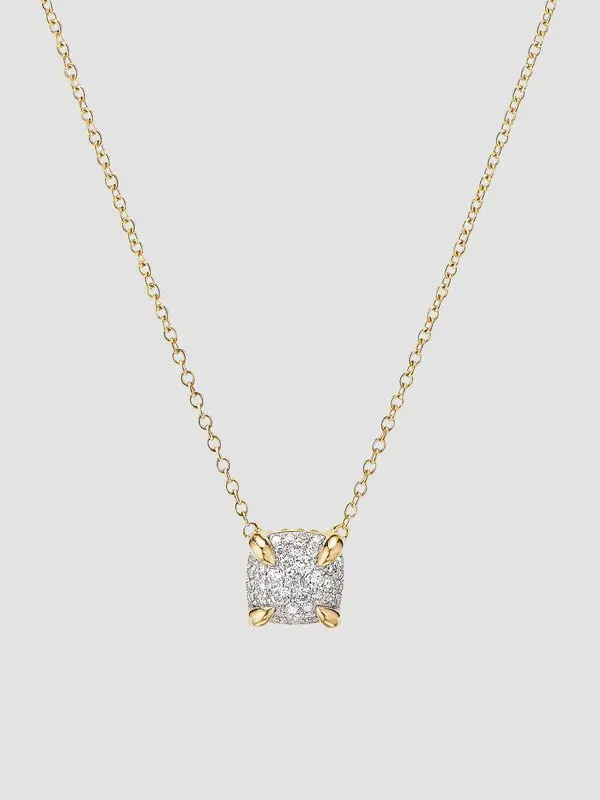 David Yurman Chatelaine Pendant Necklace In 18k Yellow Gold With Full Pav & Eacute Diamonds - Diamond