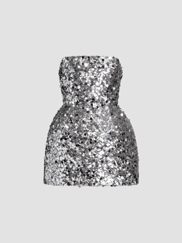 BRONX BANCO Maraya Sequined Minidress - Silver