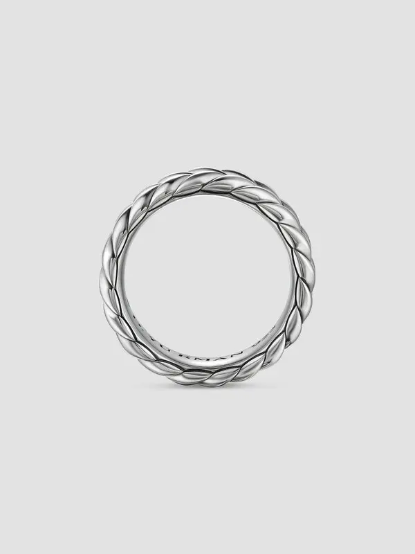 David Yurman Chevron Band Ring In Sterling 6.2mm
