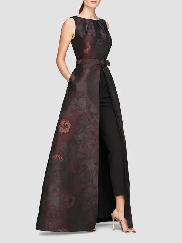 KAY UNGER Babette Walk-thru Belted Jumpsuit