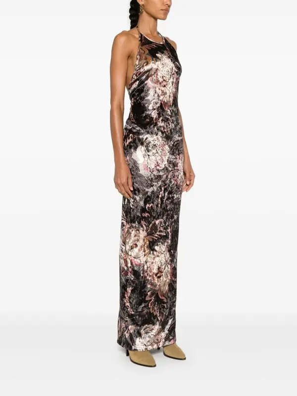 Etro Printed Chenille Maxi Dress