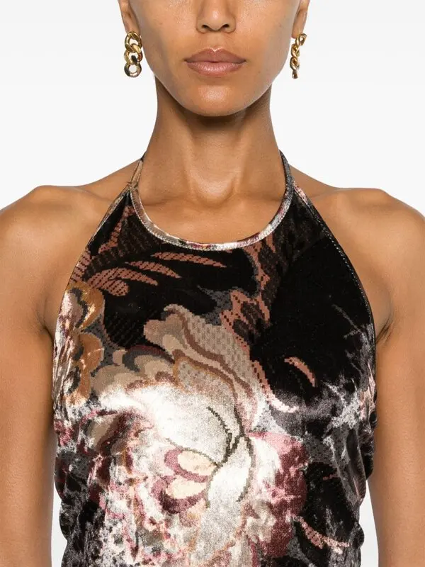 Etro Printed Chenille Maxi Dress