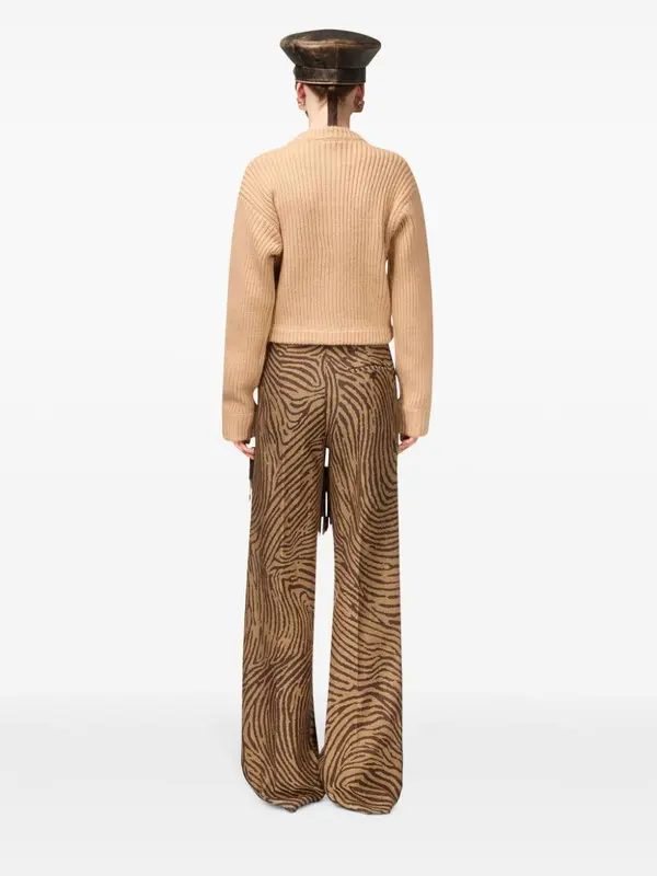 AREA Gemstone Button Knit Cardigan