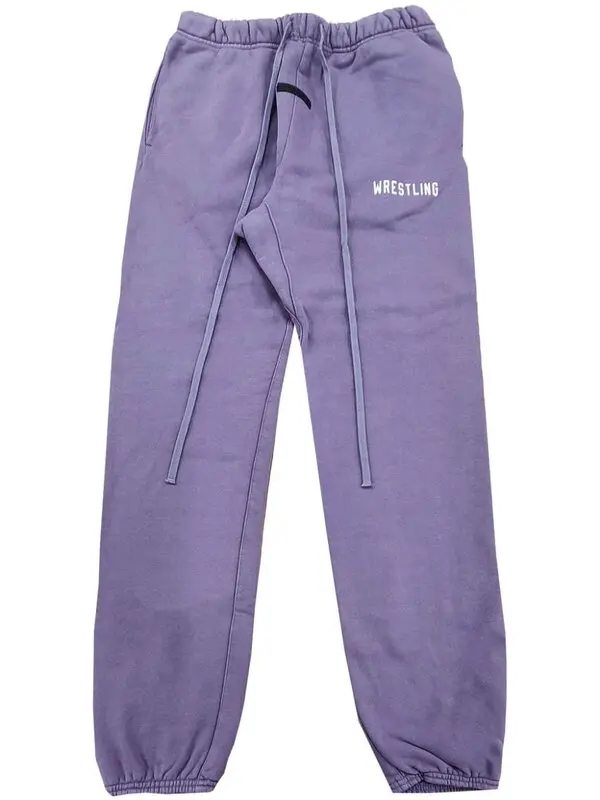 Fear Of God Slogan-print Track Pants - Purple