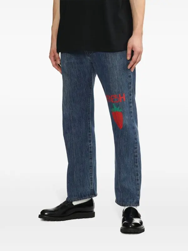 WESTFALL Graphic Print Straight Leg Jeans