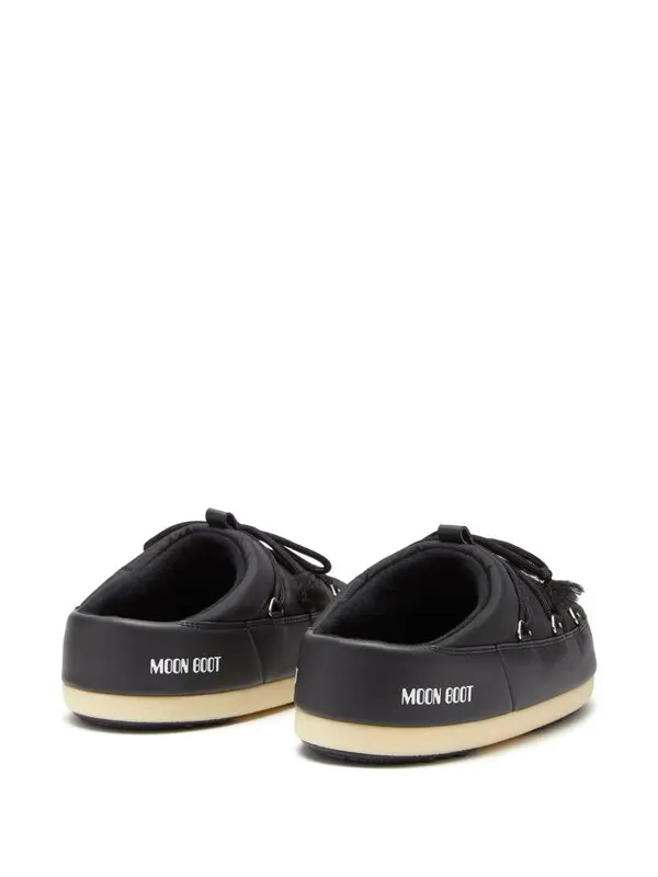 Moon Boot Icon Logo-print Slides - Black