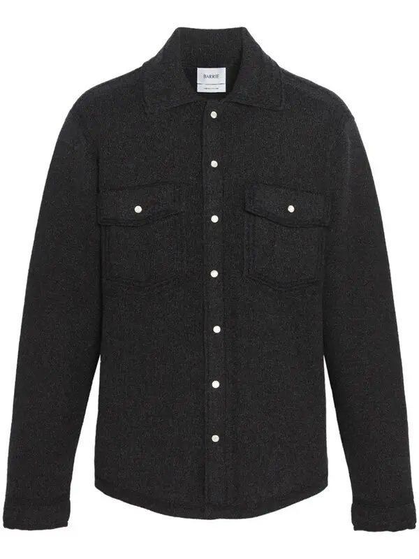 BARRIE Knitted Overshirt - Black
