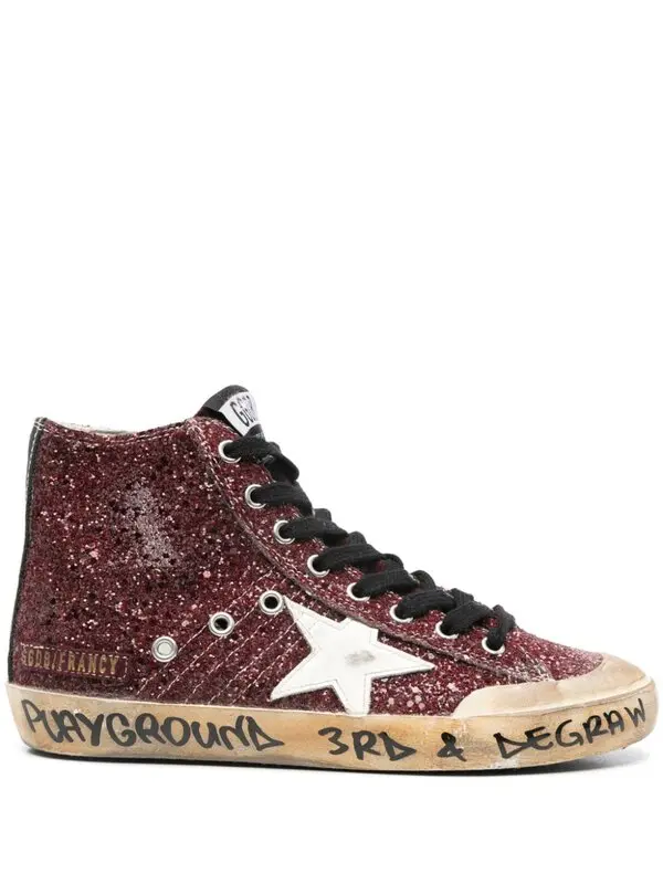GOLDEN GOOSE Francy Penstar High-top Sneakers - Red