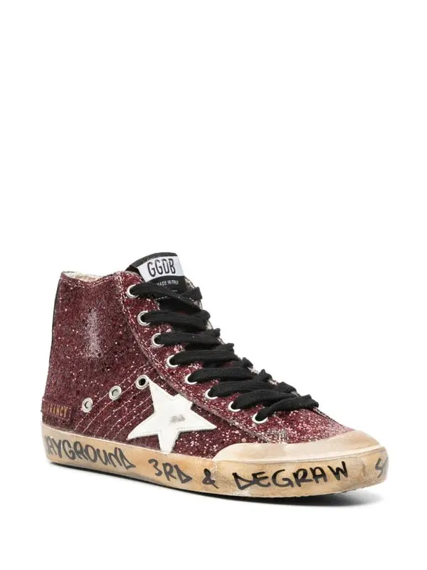 GOLDEN GOOSE Francy Penstar High-top Sneakers - Red