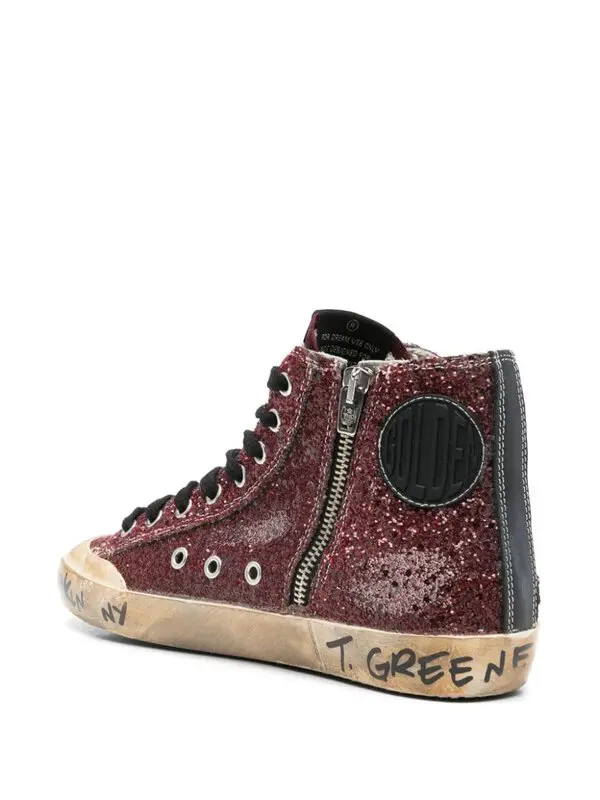 GOLDEN GOOSE Francy Penstar High-top Sneakers - Red