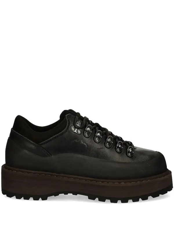 Diemme Cornaro Gomma Leather Low-top Sneakers - Black