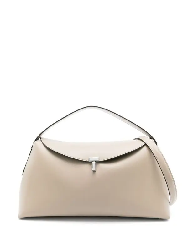 TOTEME T-lock Leather Top Handle Bag - Neutrals