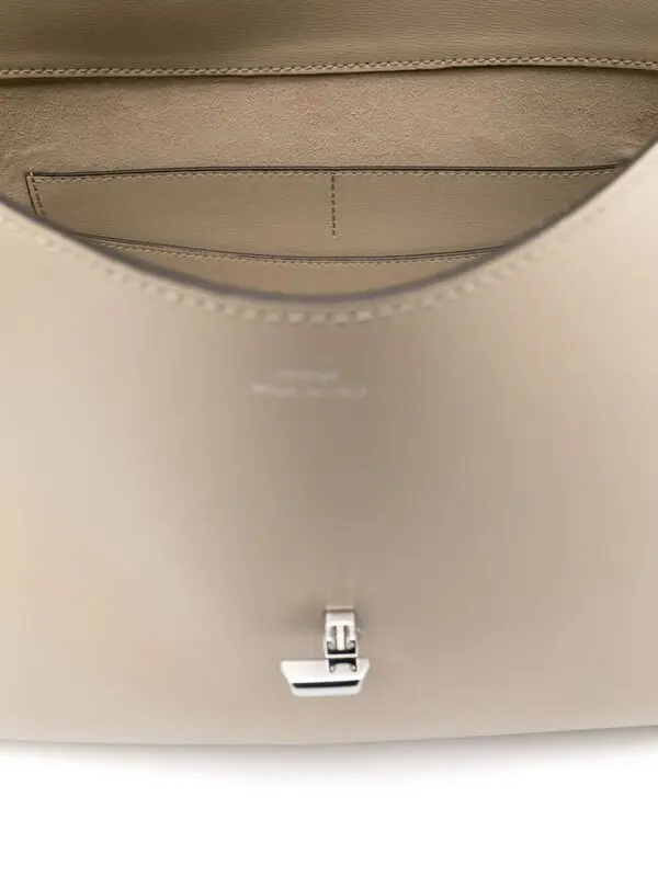 TOTEME T-lock Leather Top Handle Bag - Neutrals