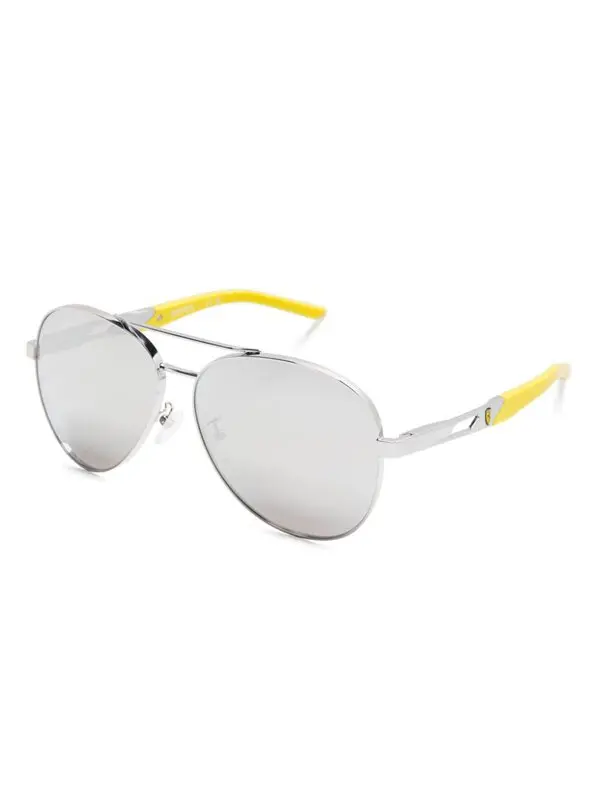 FERRARI Pilot Frame Sunglasses - Silver