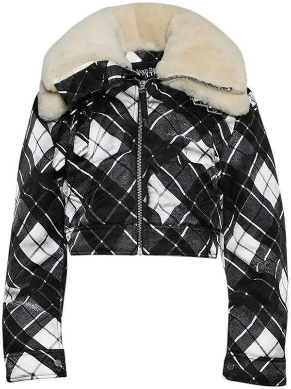 Jean Paul Gaultier Layered Tartan Jacket - Black