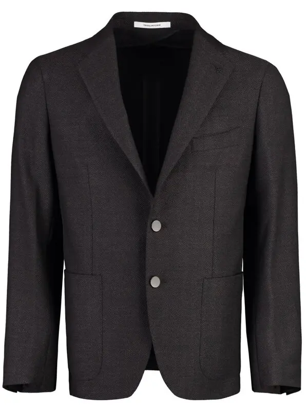 Tagliatore Peak-lapels Single-breasted Blazer - Brown