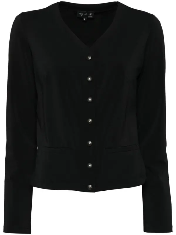 AGNÈS B. V-neck Long-sleeves Cardigan