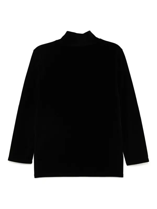 AGNES B. Graphic Print Velvet T-shirt