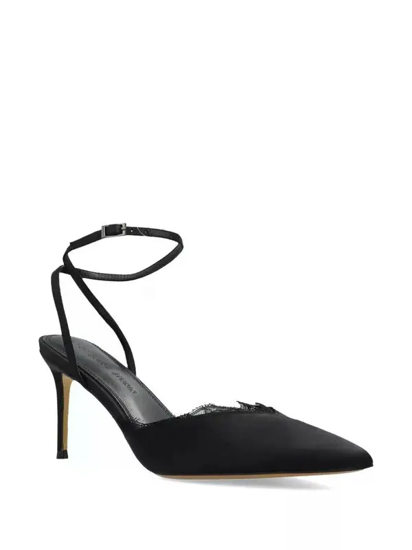 BLACK SUEDE STUDIO Lace Detail Stiletto Pumps