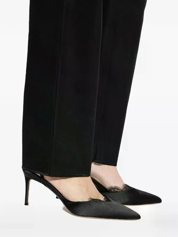 BLACK SUEDE STUDIO Lace Detail Stiletto Pumps