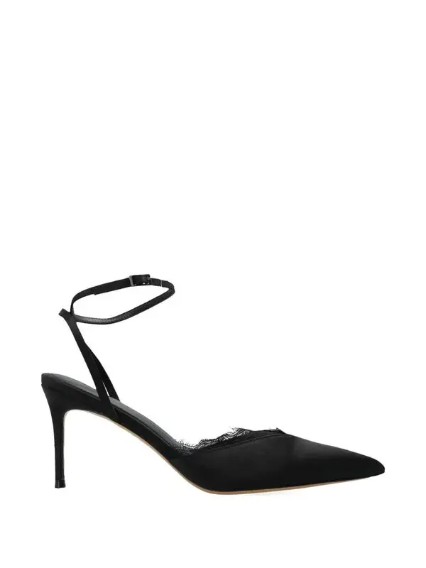 BLACK SUEDE STUDIO Lace Detail Stiletto Pumps