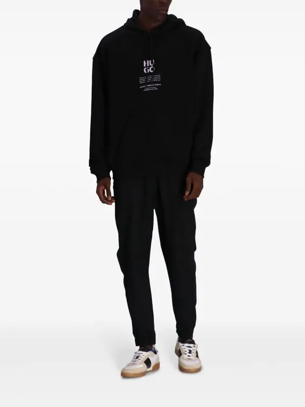 Hugo Printed Cotton Hoodie