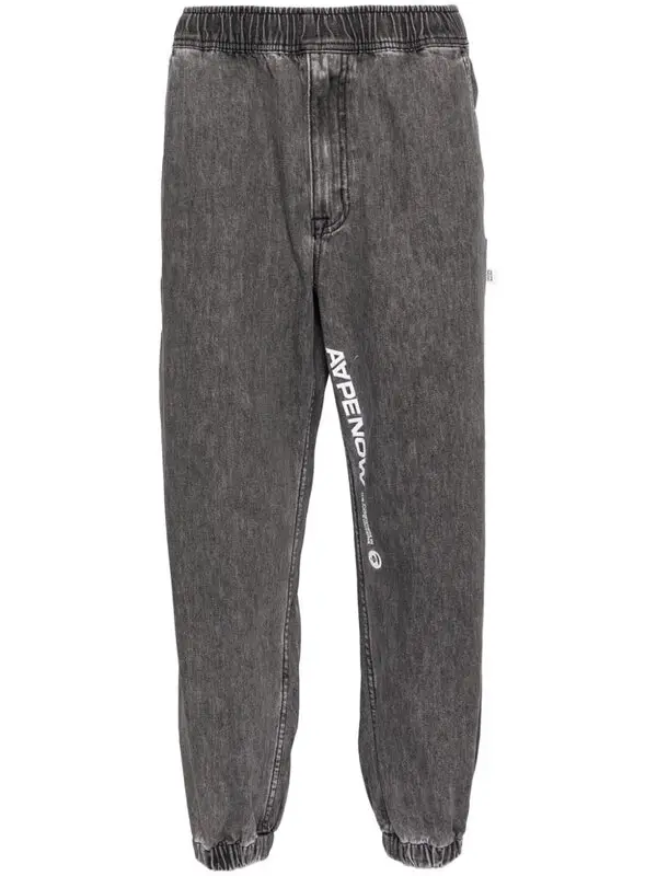AAPE BY *A BATHING APE Tapered-leg Jeans - Black