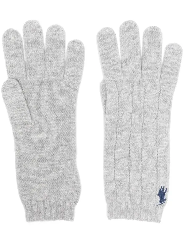 Polo Ralph Lauren Cable-knit Gloves - Grey