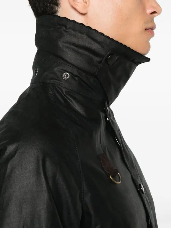 Barbour Corduroy Collar Waxed Jacket - Blue