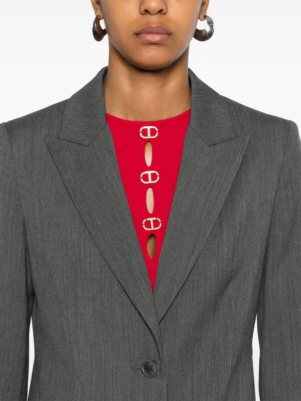 TWINSET Logo-plaque Blazer - Grey
