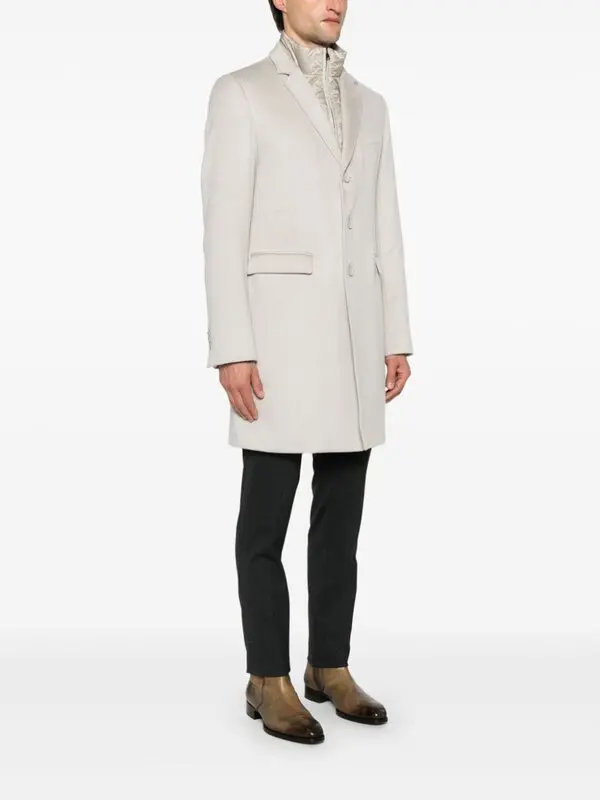 Herno Cashmere Coat In Neutrals 33% Off Editorialist