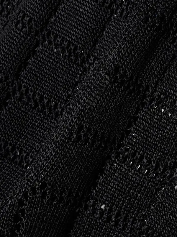 Calle Del Mar Pointelle-knit Wide-leg Pants