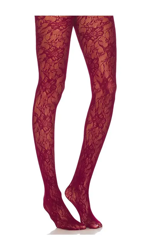 Superdown Ella Tights - Cherry Red